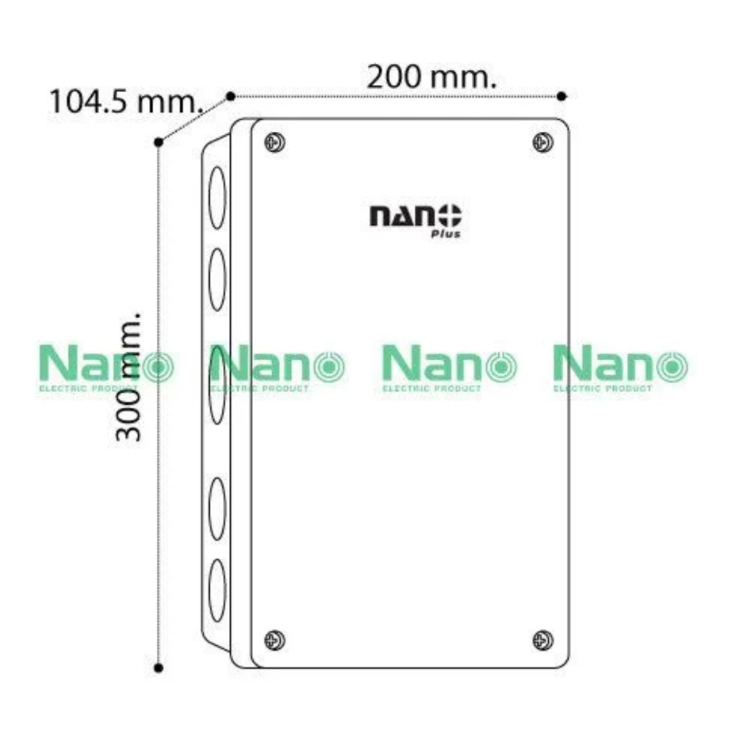 Nano NNP กล่องไฟ บล็อกกันน้ำ กล่องกันน้ำ สีขาว มีให้เลือกหลาย ขนาด 2X4 4x4 6x6 5x10 6x8 8x8 8x12 ...