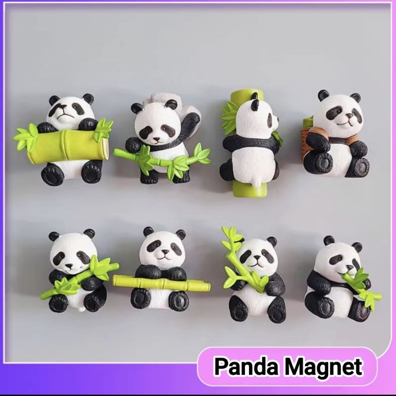 Panda Magnet 3D มี8แบบ แม่เหล็กแพนด้าน่ารักมาก ติดตู้เย็น ติดบอร์ด ...