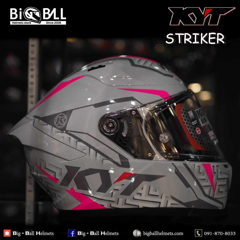 KYT STRIKER ASPHALT GREY/FUXIA | Shopee Thailand