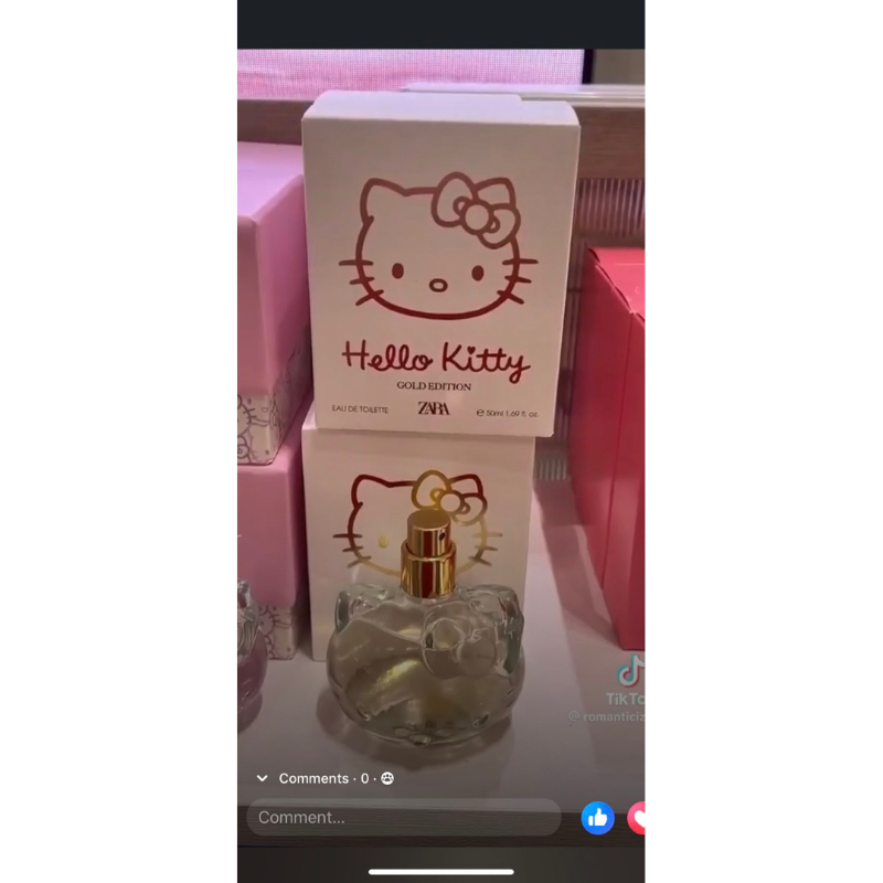 ส่งต่อ น้ำหอม ของใหม่ ยังไม่เข้าไทย ZARA HELLO KITTY EAU DE TOILETTE 50ML. 💗🎀 | Shopee Thailand