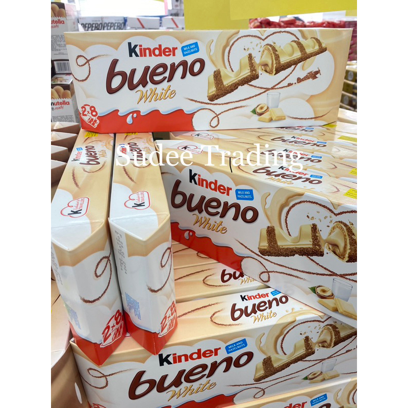 Kinder bueno 8 twin bars รสดาร์กช็อคโกลต และไวท์ช็อคโกแลต | Shopee Thailand