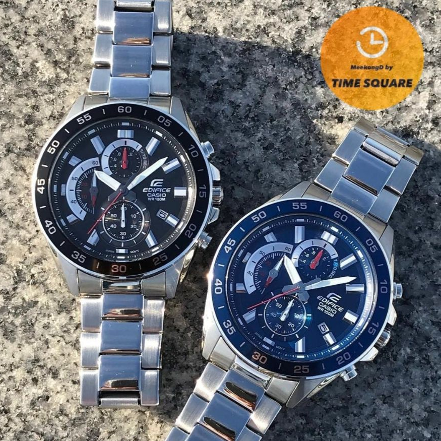 CASIO EDIFICE EFV-550D หน้าปัด47มม. นาฬิกาชาย สายสแตนเลส กันน้ำ100เมตร ...