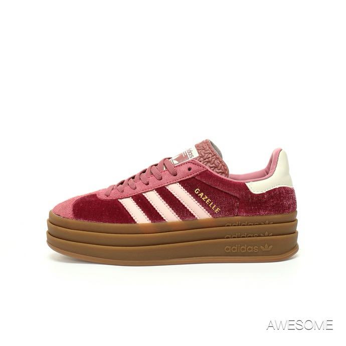 Adidas Originals Gazelle Bold W วินเทจร้อยหนาแต่เพียงผู้เดียวเพิ่มความ ...