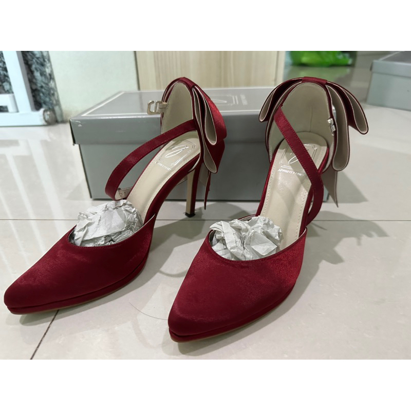 รองเท้า FARRENT FARENT สีแดง ซาติน size 36 | Shopee Thailand