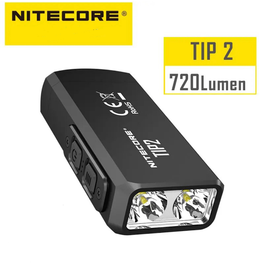 NITECORE TIP2 แม่เหล็ก USB ชาร์จไฟฉายพวงกุญแจ CREE XP-G3 S3 max 720 ...