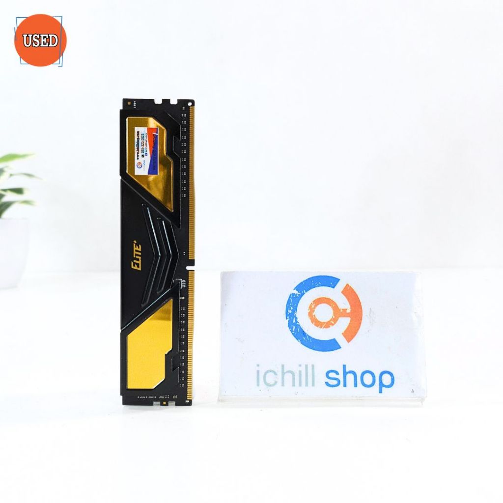 RAM (แรม) TEAM ELITE DDR4 8GB 2666MHz BLACK/GOLD ประกัน TEAMGROUP LT ...