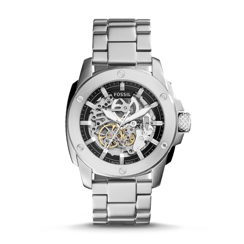 Fossil ME3081 Modern Machine Automatic Silver Tone Men's Watch | Shopee ...