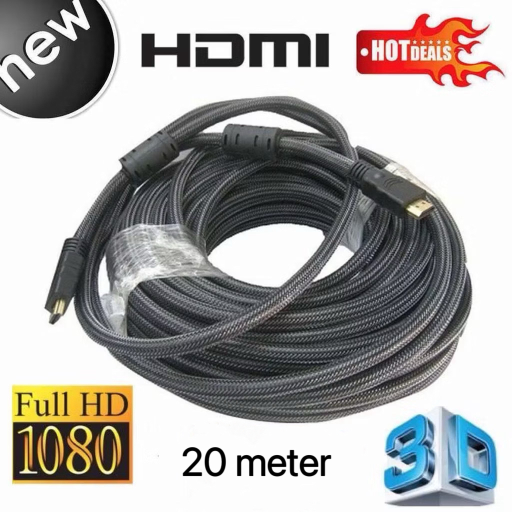 สายยาง TV HDMI 10/15/20/30 เมตร สายถักรุ่น HDMI cable 10M-30M V1.4 3D ...