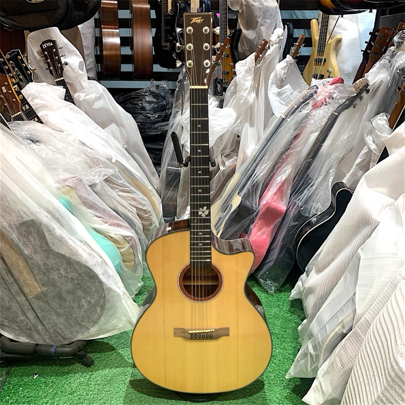 กีตาร์โปร่งไฟ้ฟ้า PeaVer(แบรนด์ดัง)ไม้แท้ | Shopee Thailand