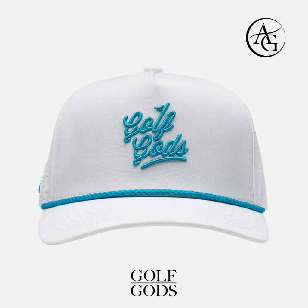 Golf Gods หมวก TOUR PRO Golf Gods Script สีขาว โลโก้ฟ้า | Shopee Thailand