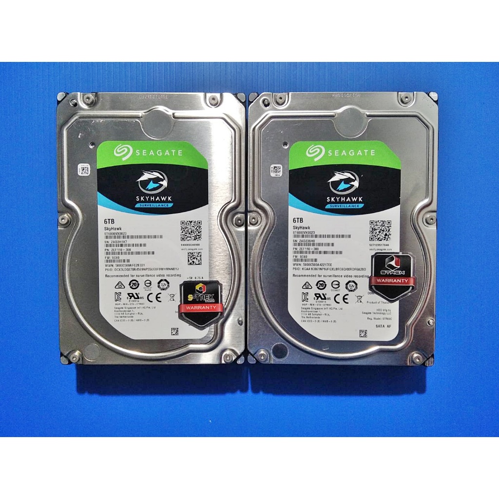 HDD SEAGATE SKYHAWK 6TB ขนาด 3.5" ความเร็ว 7200RPM ( ST6000VX0023 ...