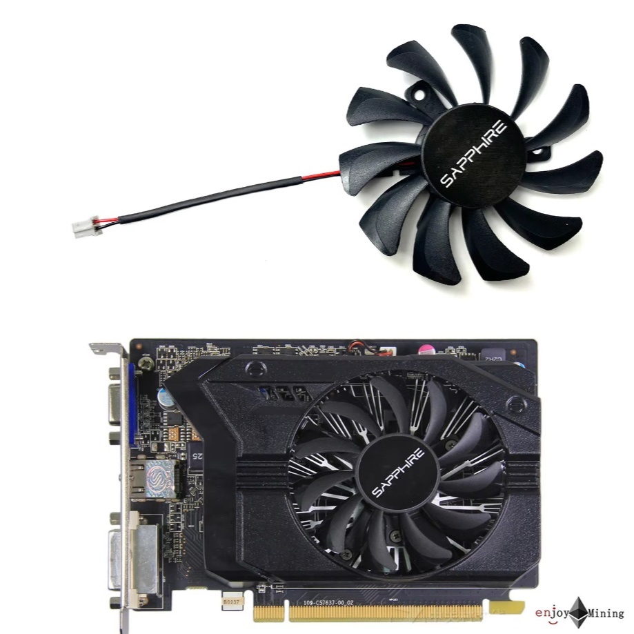 พัดลมการ์ดจอ Sapphire R7 240 250 340 350 Platinum Overseas Edition ...