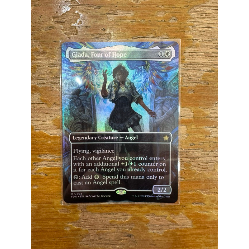 MTG Foundations Variants Foil: Giada, Font of Hope (0298 - Borderless) | Shopee Thailand