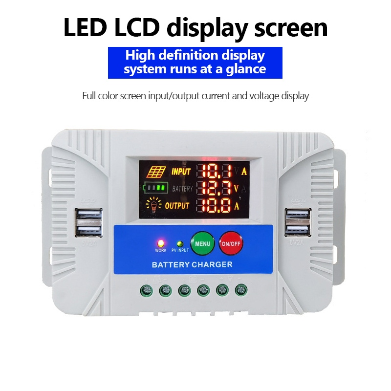 ตัวควบคุมการชาร์จพลังงานแสงอาทิตย์ตัวควบคุมการแสดงผลปัจจุบัน LED ...