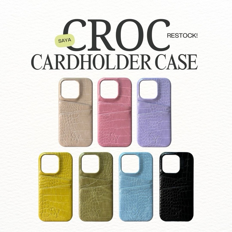 SAYA - Croc Cardholder Phone Case (iPhone 16, 15, 14 series) | Shopee ...
