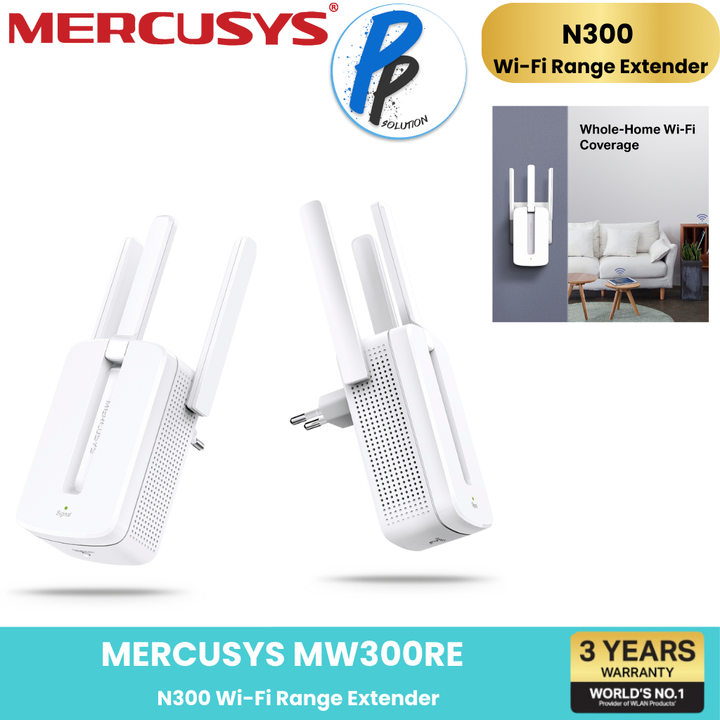 MERCUSYS (MW300RE) 300Mbps Wi-Fi 2.4GHz Range Extender อุปกรณ์ขยาย ...