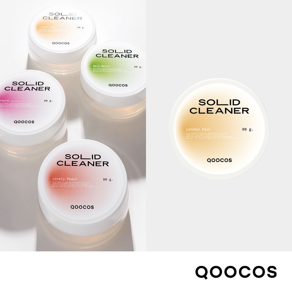 QOOCOS Solid cleaner สบู่ล้างแปรงแต่งหน้า ฟองน้ำ และอุปกรณ์แต่งหน้า ...