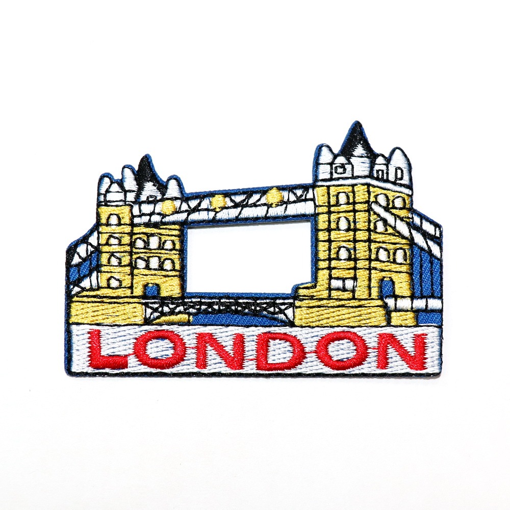 ตัวรีดติดเสื้อ งานปัก สะพาน ลอนดอน ท่องเที่ยว อังกฤษ England London Bridge Patch WOP DIY ตัวรีด ...