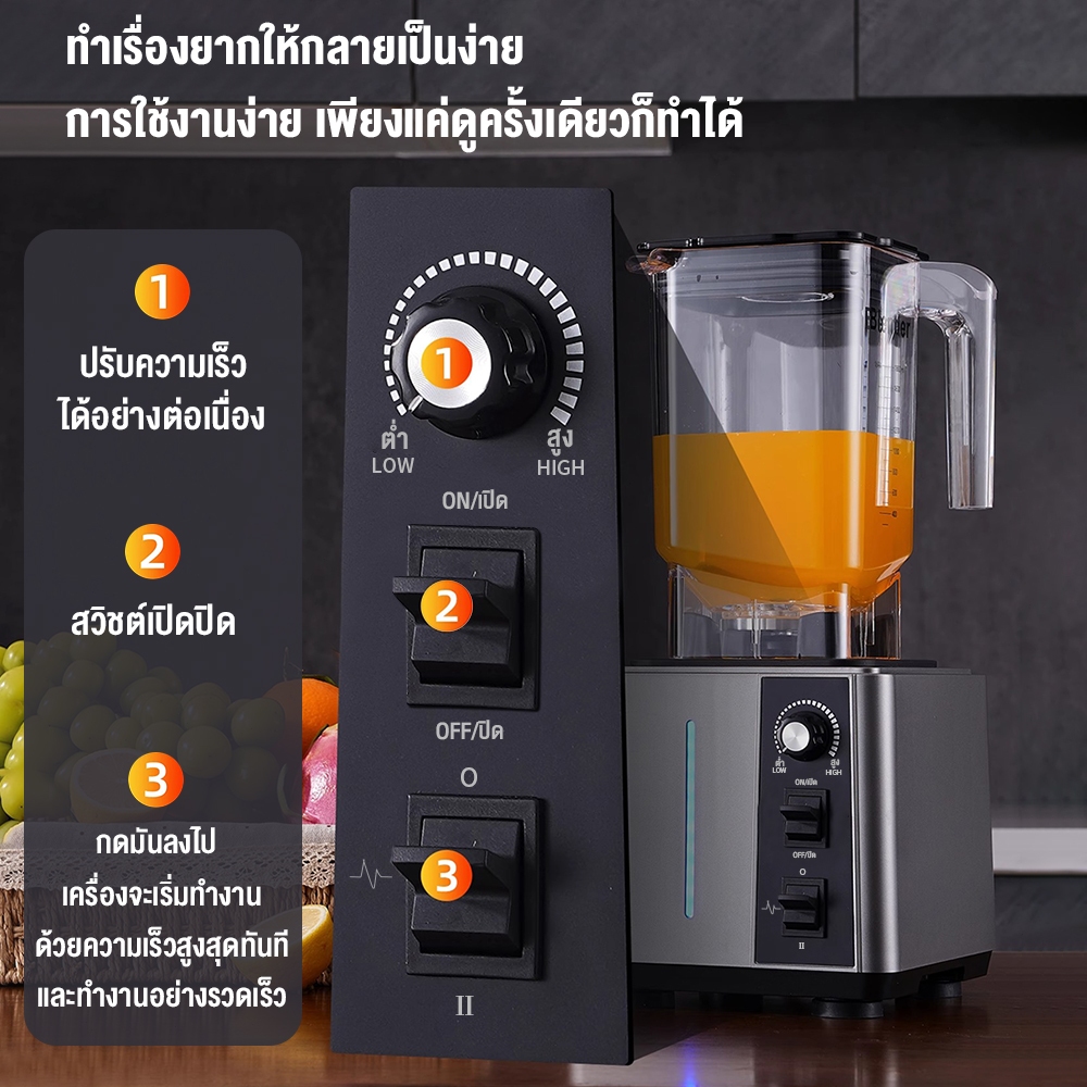 CAMEL เครื่องปั่นน้ำผลไม้ 2000ML สมูทตี้ มอเตอร์รอบสูงพิเศษ อเนกประสงค์ เครื่องปั่นสมูทตี้ ...