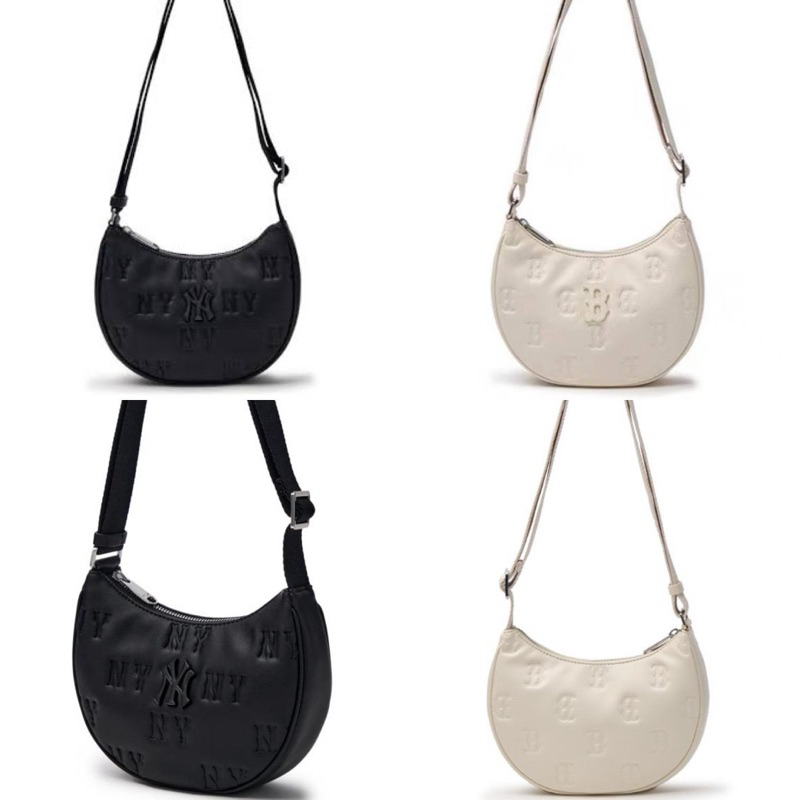 กระเป๋า mlb รุ่น embo monogram ทรง hobo ไซต์เล็ก ขนาด 8 นิ้ว | Shopee ...