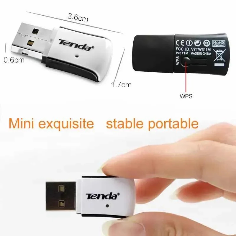 Tenda W311M 150 Mbps Mini USB Adapter ตัวรับสัญญาณ WiFi, USB WiFi ...