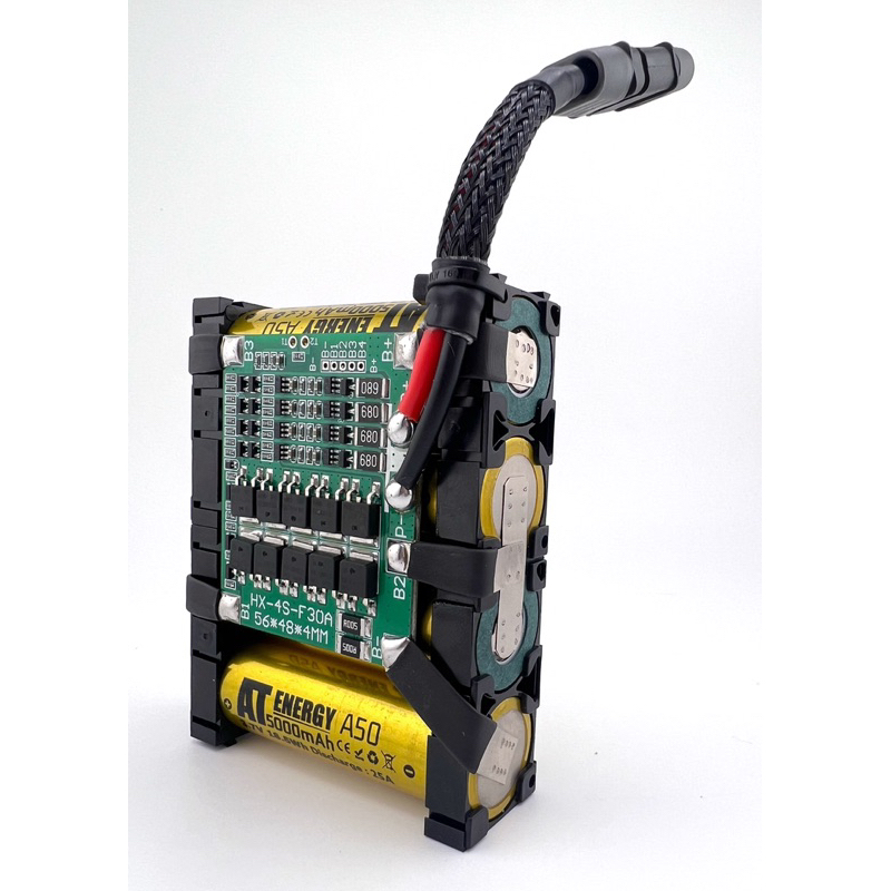 แบตเตอรี่ลิเทียมไอออน Li-ion 21700 4S 16.8V 5000mAh BMS 30A balance ...