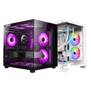 Mingsu sea view room mini case computer case M-ATX black support water ...