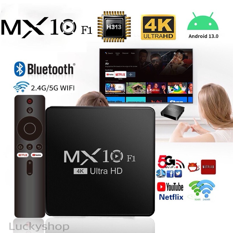 ใหม่สุด F1 Android 13.0 2GB*16GB wifi2.4/5G 4K/HD ดิจิตอลTV BOX รองรับ ...