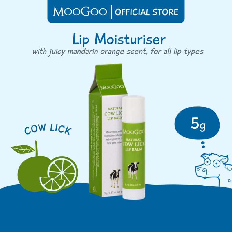 Moogoo Edible Lip Balm 5g – Cow Lick | Shopee Thailand