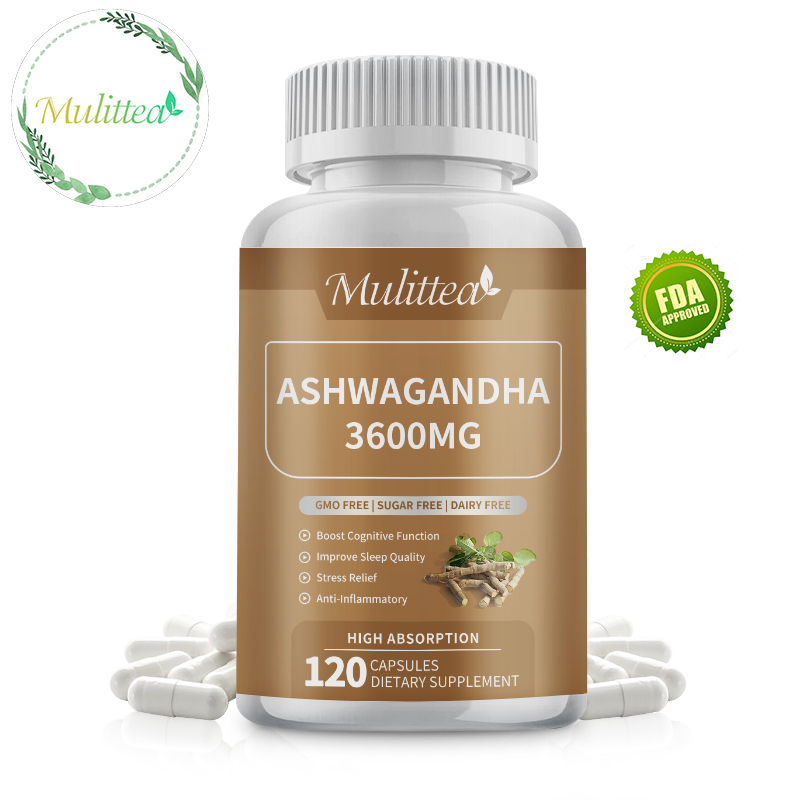 Mulittea ashwagandha 3600MG Hard Capsules เพิ่มการทำงานของสมองและคุณภาพ ...