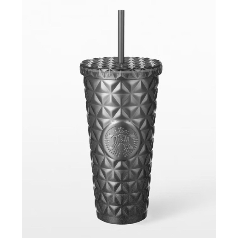 Starbucks Stainless Steel Silver Grey Diamond Cold Cup 20oz. ทัมเบลอร์ ...