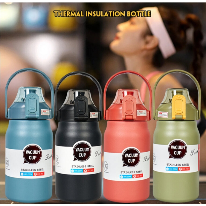 Cille กระติกน้ำสแตนเลสเกรด316 ขวดน้ำ 800ml/1300ml/1700ml แก้วน้ำเก็บความเย็น การเก็บรักษาความ ...