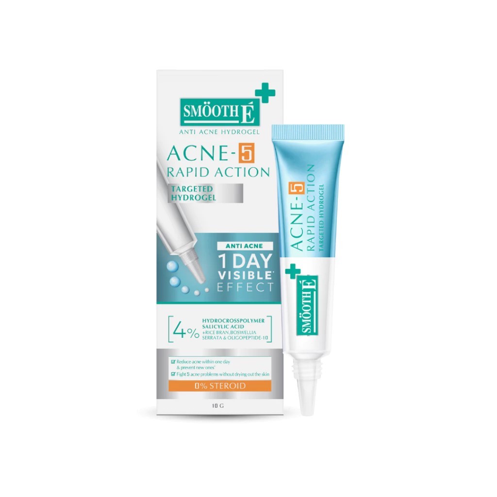 [ใหม่!] Smooth E Acne-5 Rapid Action 7g. / 10g. เจลเเต้มสิว สำหรับผิว ...