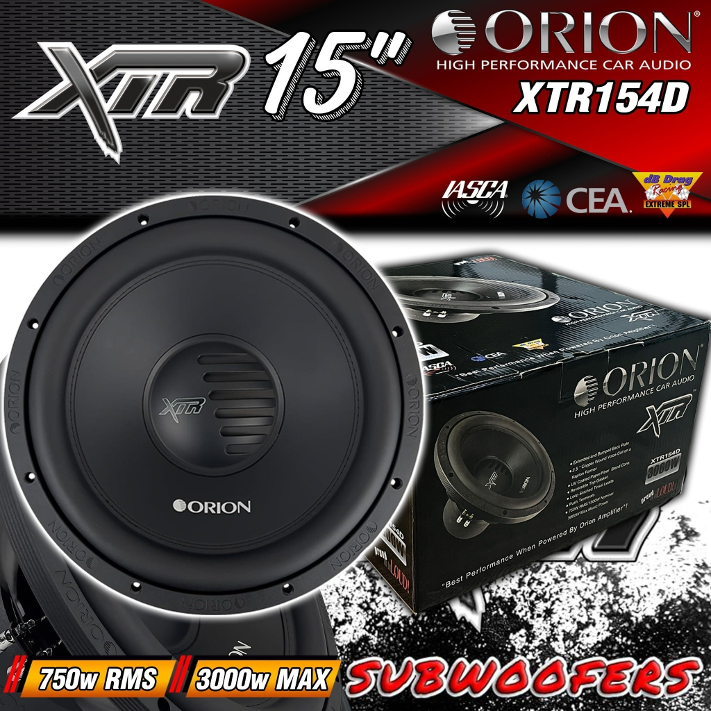 ORION XTR154D 15 นิ้ว XTR SERIES 750W RMS | ซับวูฟเฟอร์ โครงปั้ม ...