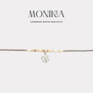 Monika - Lucky Clover (พิงค์โอปอล รัก เสน่ห์ โชค) จี้เงินแท้ 92.5% ...