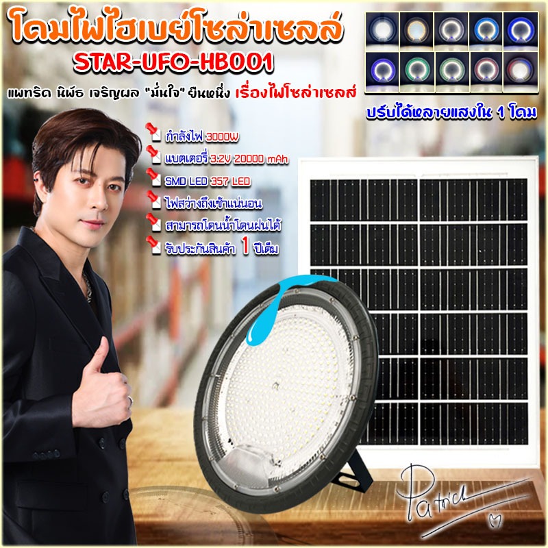 โคมไฟแขวนวินเทจ รุ่นใหญ่ รุ่น STAR-UFO-HB001 โคมไฟโซล่าเซลล์ 3000W รุ่นโคมวินเทจ โคมไฟพลังแสง ...
