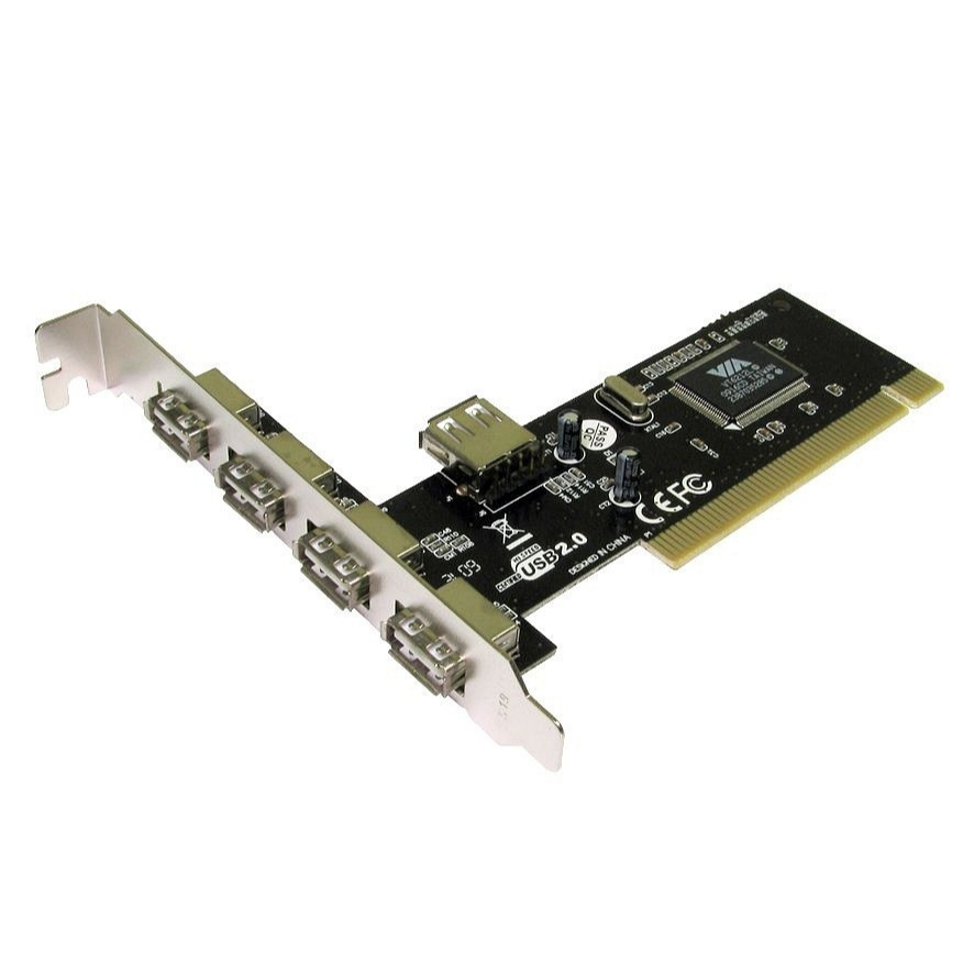 PCI Card to USB 2.0 (4+1) เพิ่ม port usb | Shopee Thailand