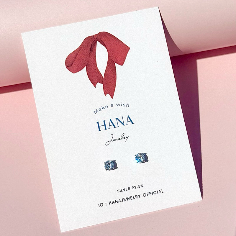 ของขวัญ | ต่างหู เพชรcz กลม 4 มิล เงินแท้ ประกายสวยงาม | Earring mini princess 4 mm cz silver92 ...