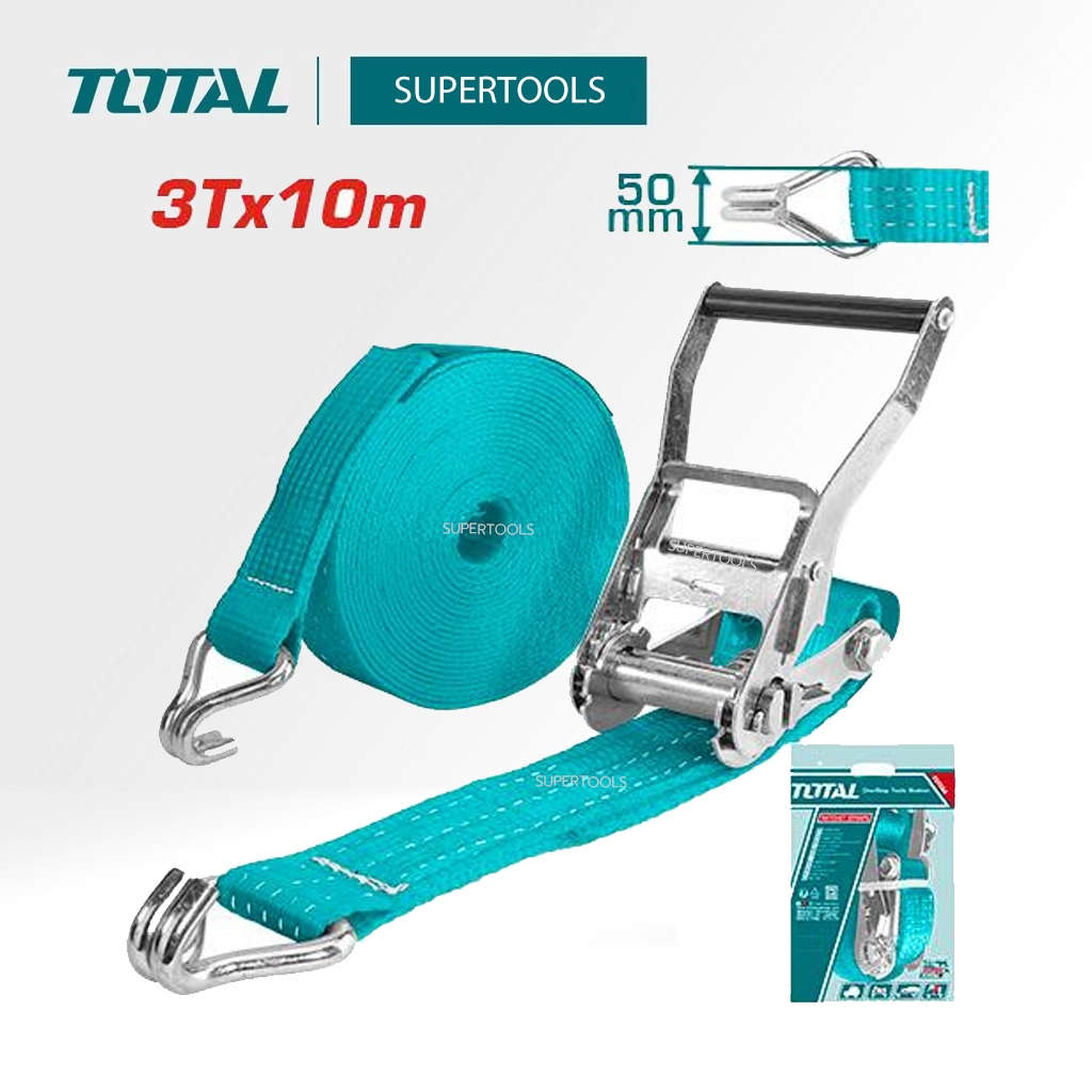 TOTAL สายรัดโพลีเอสเตอร 6 เมตรและ 10เมตร รุ่น THTRS3061/ THTRS3101 เครื่องมือช่าง Supertools ...