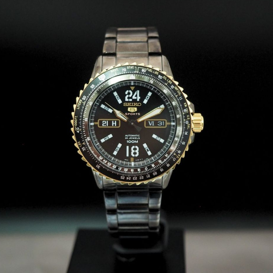 นาฬิกาผู้ชาย SEIKO 5 Sport Aviator (Automatic) รุ่น SRP356K1 แถมสายผ้า ...