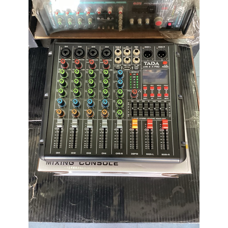 MIXER TADA LIVE-6 เอฟเฟกแท้ USB บูธูท REC ใช้ไฟAC DC ได้ | Shopee Thailand