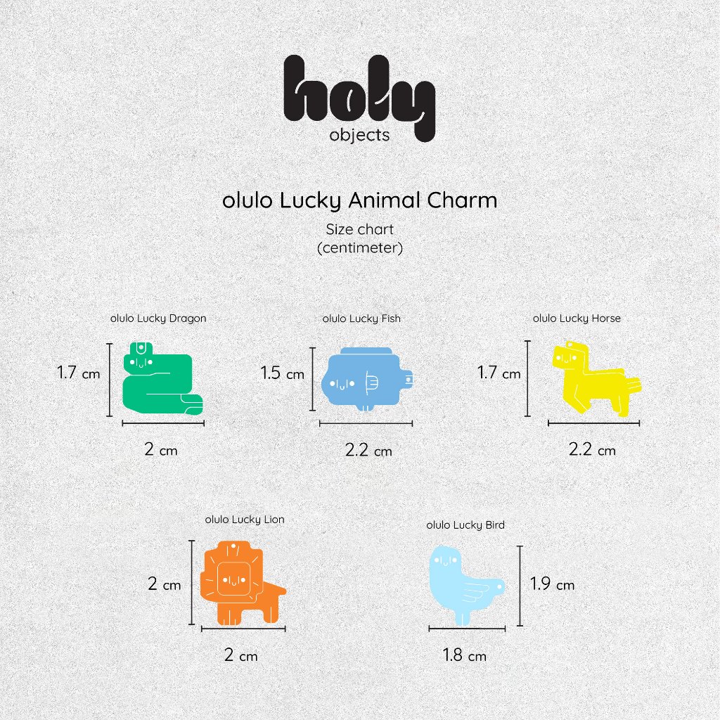 olulo Lucky Animal Charm ชาร์มสัตว์มงคลจากพลาสติกรีไซเคิล | Shopee Thailand