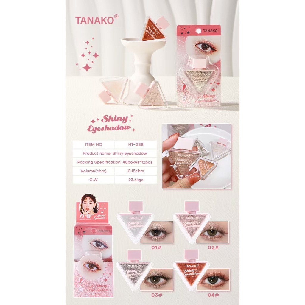 HT-088 TANAKO Shiny Eyeshadow อายแชโดว์ แบบน้ำ สีสวยติดทนมากก สีฉ่ำเวอร์ | Shopee Thailand