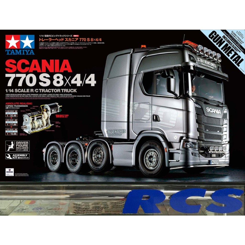 💥New💥🏁 TAMIYA 56376 ชุดคิท 1/14 SCALE RADIO CONTROL SCANIA 770 S 8x4/4 Gun Metal Edition ต้อง ...