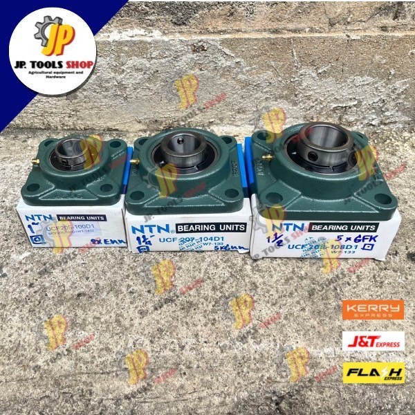 ลูกปืนตุ๊กตา รุ่นหน้าแปลนสี่เหลี่ยม UCF205 / UCF207/ UCF208 ขนาด 1" / 1-1/4" / 1-1/2" ยี่ห้อ NTN ...