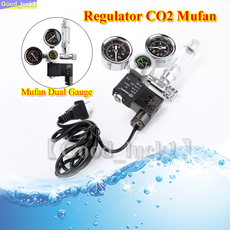หัวเรกกูเรเตอร์ CO2 Mufan Regulator พร้อมโซลินอยด์+นับฟอง Dual Gauge ...