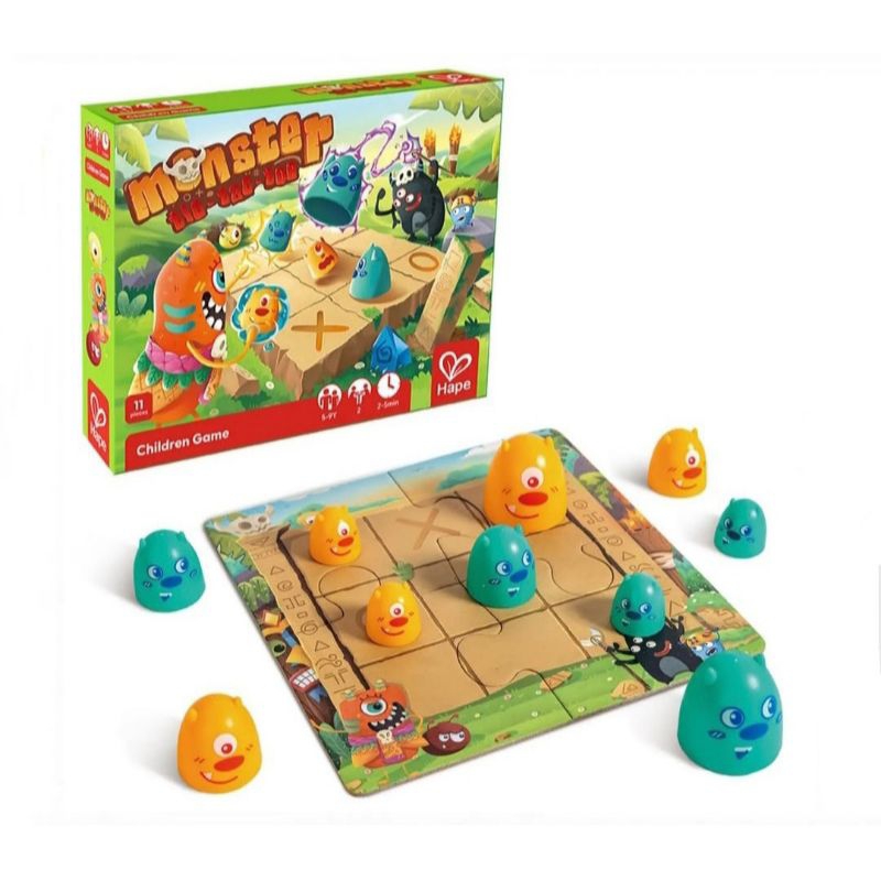 Hape - Monster Tic-tac-toe เกมกล่อง มอนสเตอร์ XO - E1109 | Shopee Thailand