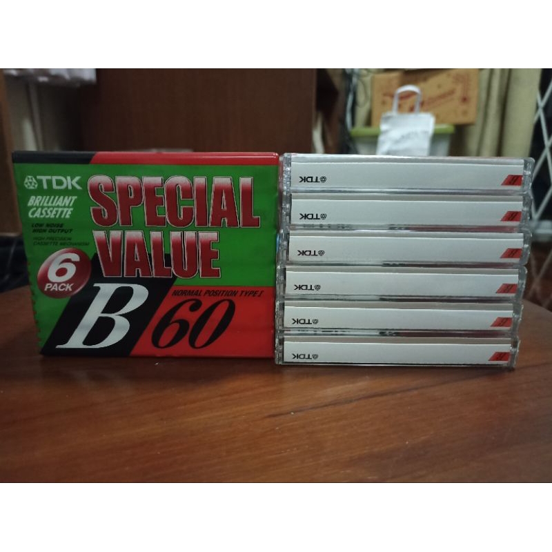 เทปเปล่า บันทึกเสียง ของใหม่ TDK 60 นาที เทป Tape Cassette อัดเสียง ยกแพค 6 ม้วน | Shopee Thailand