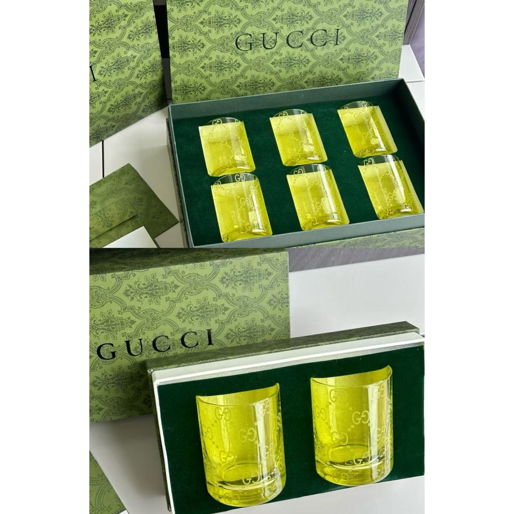 Gucci Premium home two sets/six sets of medieval glass crystal glass ...