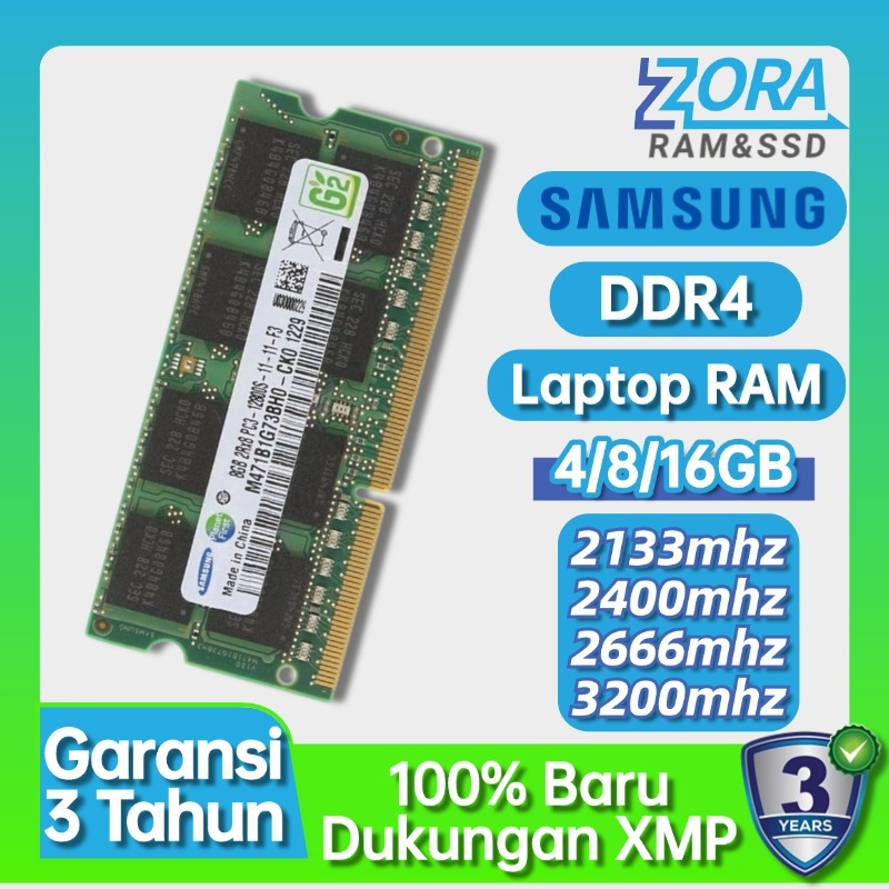 Samsung DDR4 4GB 8GB 16GB 2133MHz 2400MHz 2666MHz 3200MHz SODIMM ...